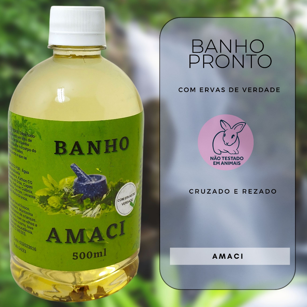 Banho Amaci Pronto para usar Limpeza Espiritual Energias Umbanda Ritual ...