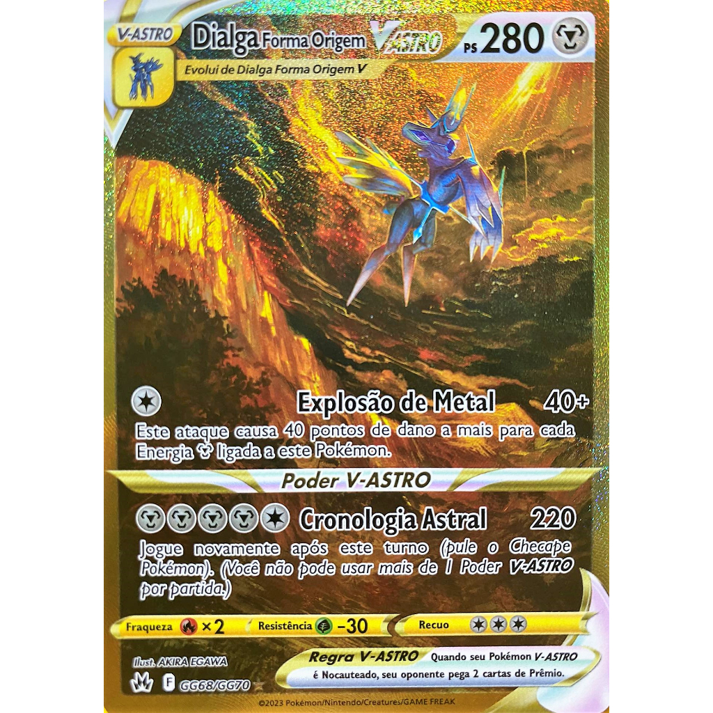 Carta Dialga Forma Origem Vastro Gold Realeza Absoluta Pokemon TCG ...