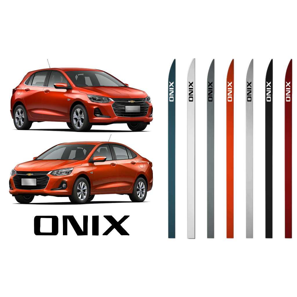 Jogo De Frisos Lateral Modelo Slim Carro Novo Onix (Hatch / Plus) 2020 ...