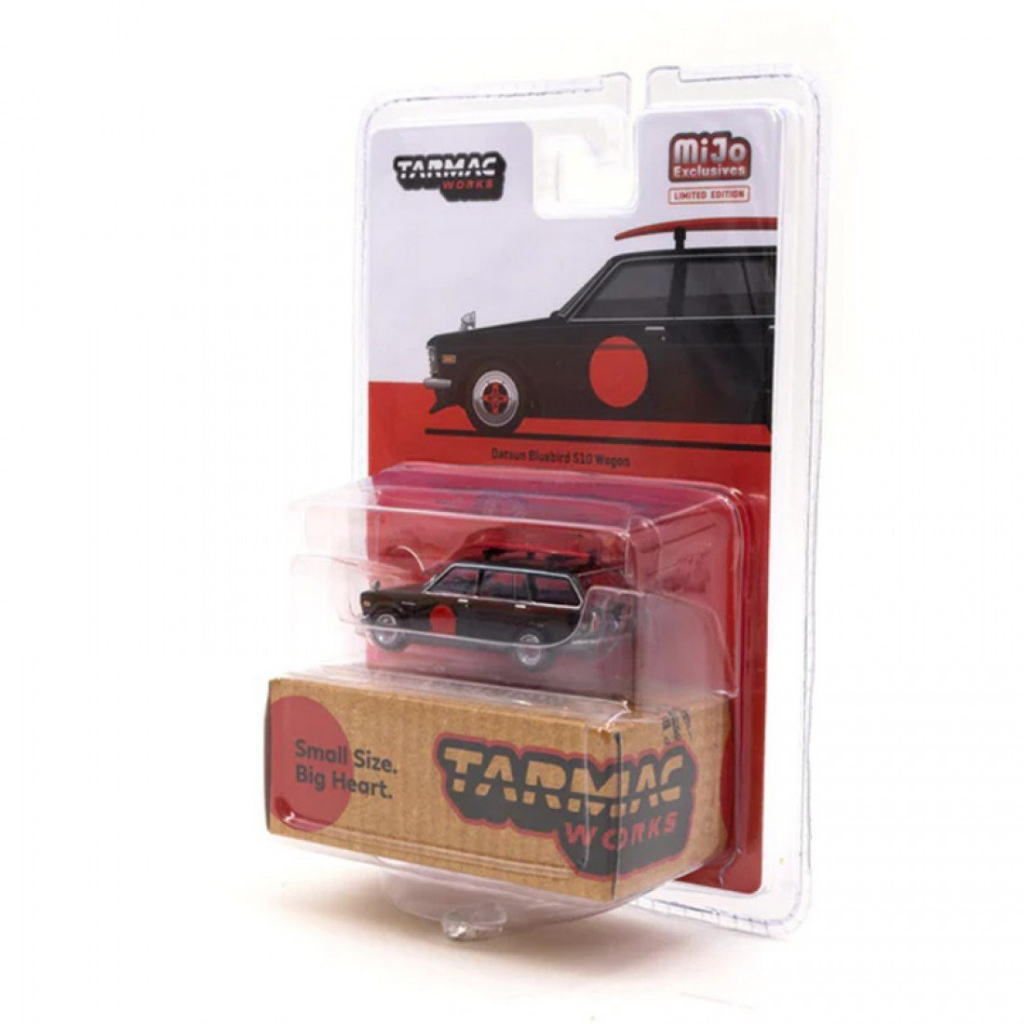 Tarmac Works T64G-026-BK 1/64 DATSUN BLUEBIRD 510 WAGON BLACK SURF ...