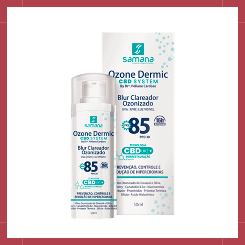 Ozone Dermic Blur Clareador Ozonizado FIltro solar com Cor FPS85 PPD30 50ml | Shopee Brasil