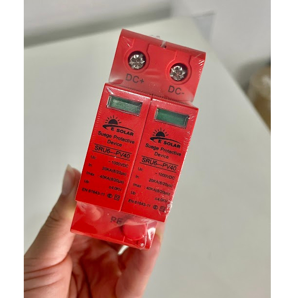 Disjuntor Dps Solar Proteção Surtos Bipolar 1000v 40/20ka Dc Cc ...