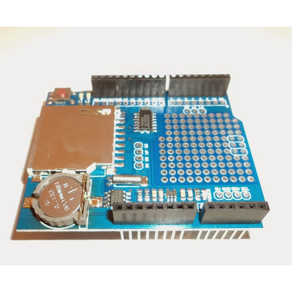 Shield RTC DS1307 + entrada SD datalogger para arduino (sem bateria) | Shopee Brasil