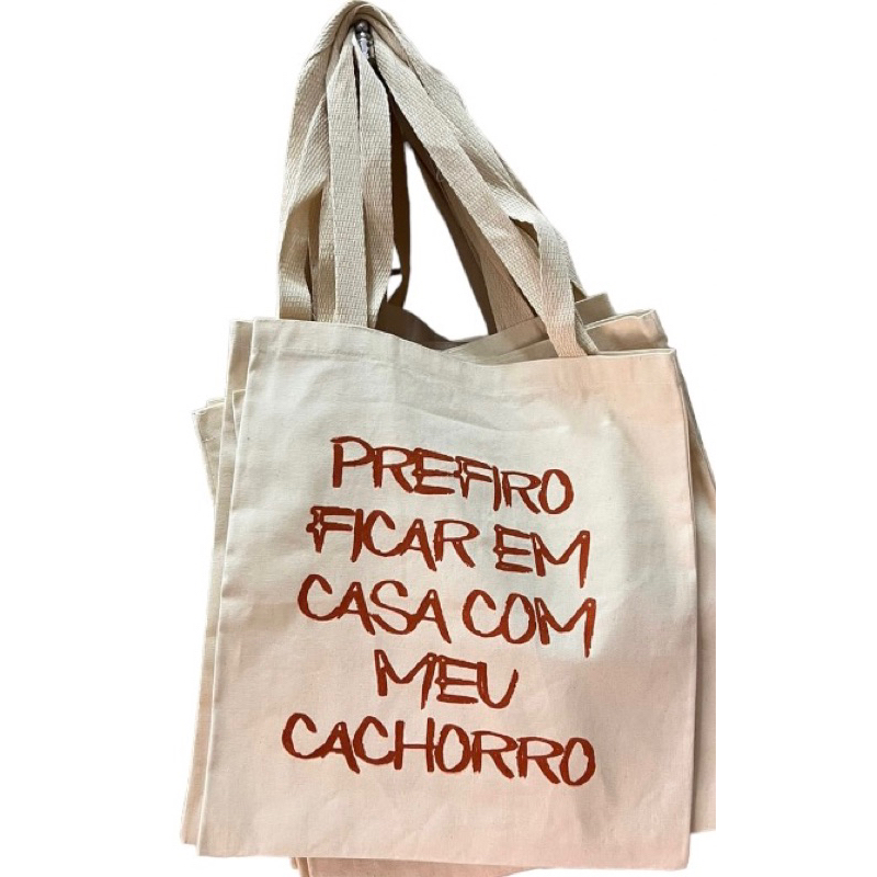 Ecobag Bolsa Sacola Ecológica Personalizada MEU CACHORRO 100% Algodão | Shopee Brasil