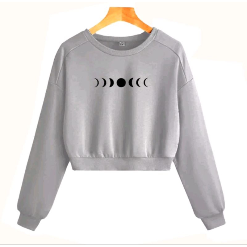 Cropped de moletom feminino Premium fases da lua | Shopee Brasil