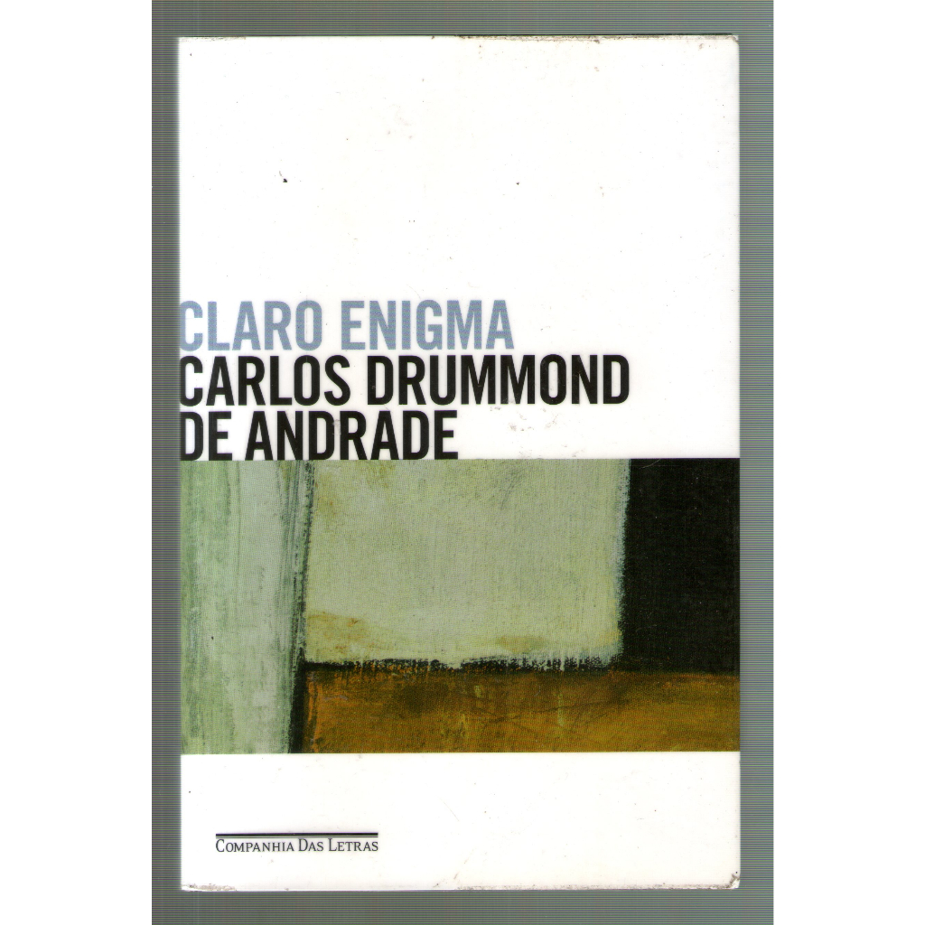 Livro Claro Enigma Carlos Drummond De Andrade Seminovo Shopee Brasil