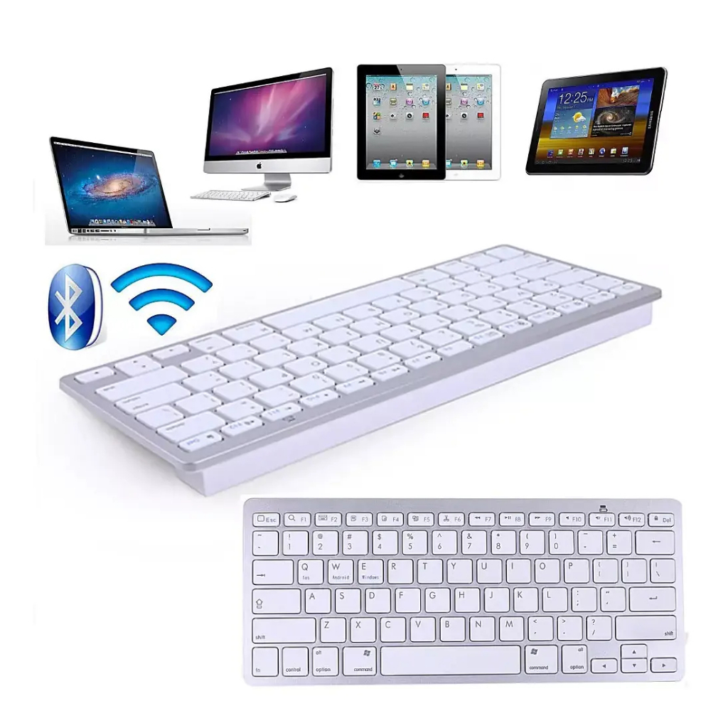 Mini Teclado Bluetooth Tablet Mac Apple iPad Windows Android Premium | Shopee Brasil