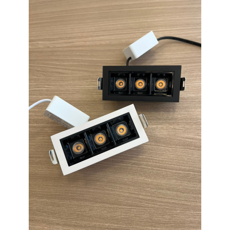 Spot de Led Downlight/ everglow Recuado de embutir 3 focos | Shopee Brasil