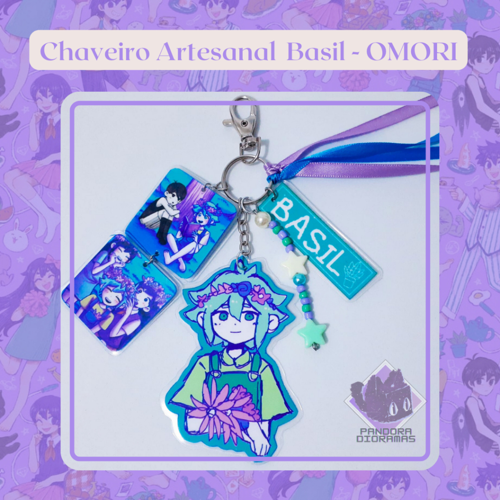 Chaveiro Omori artesanal Basil Headspace | Shopee Brasil