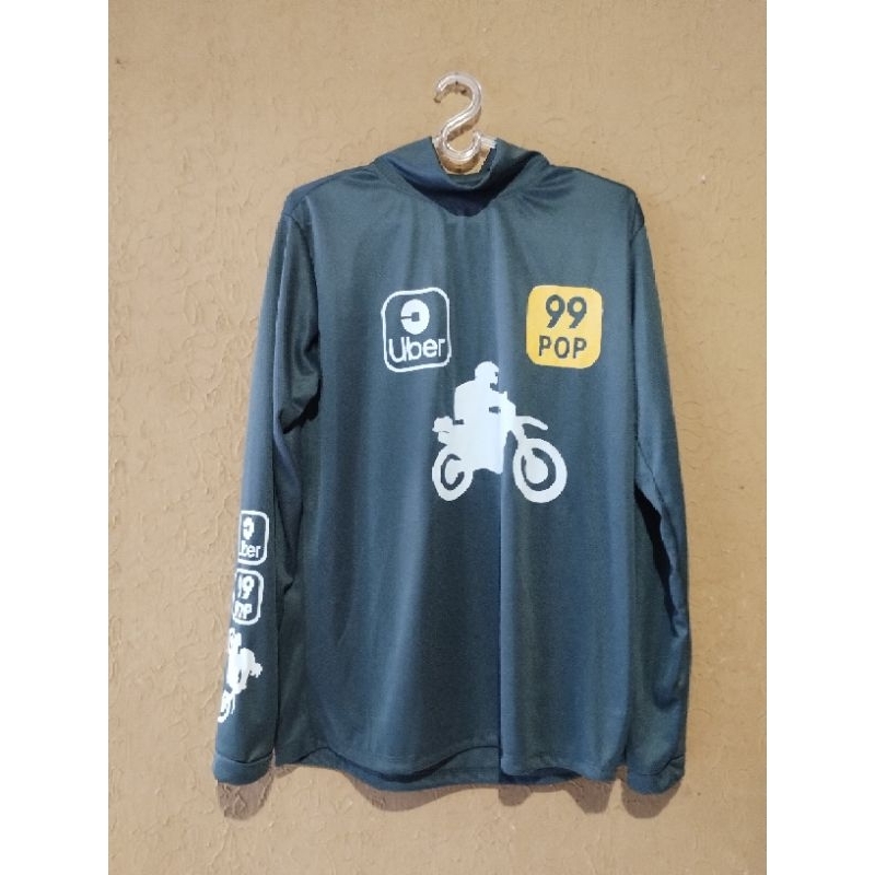 Camisa Moto Uber e 99 Pop Cinza | Shopee Brasil