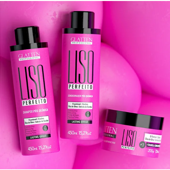 Kit Liso Perfeito Combate o FRIZZ - Glatten | Shopee Brasil