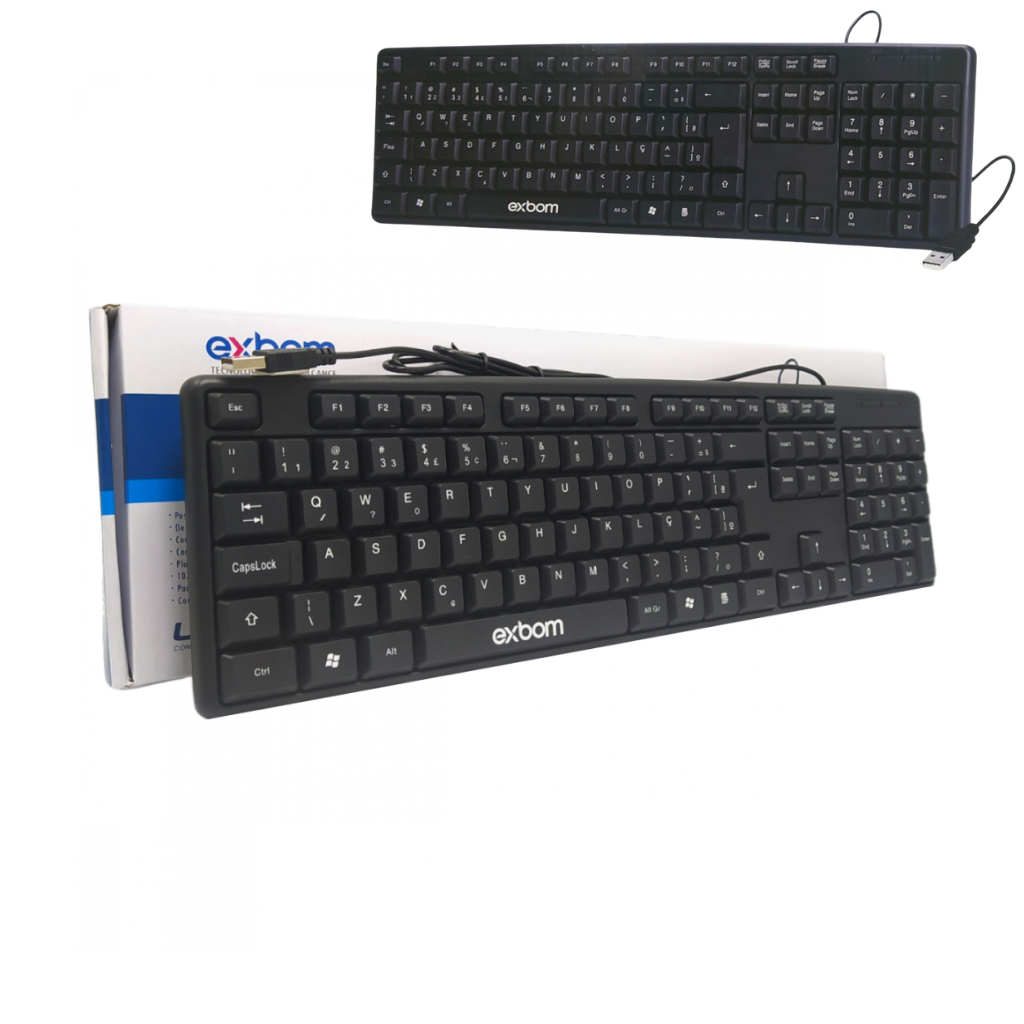 Teclado Escritório Profissional Usb Ergonômico teclado simples | Shopee ...