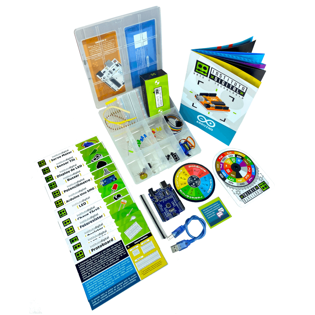 Kit uno iniciante para Arduino completo 2 com tutorial e maleta ...