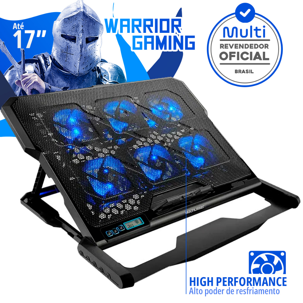 Base Notebook Com Cooler 6 Ventoinhas Led Multilaser Ac282 | Shopee Brasil
