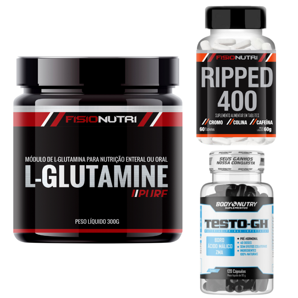 Testo GH Pre Hormonal 120 cápsulas + Termogenico Ripped 400 60 tabletes ...