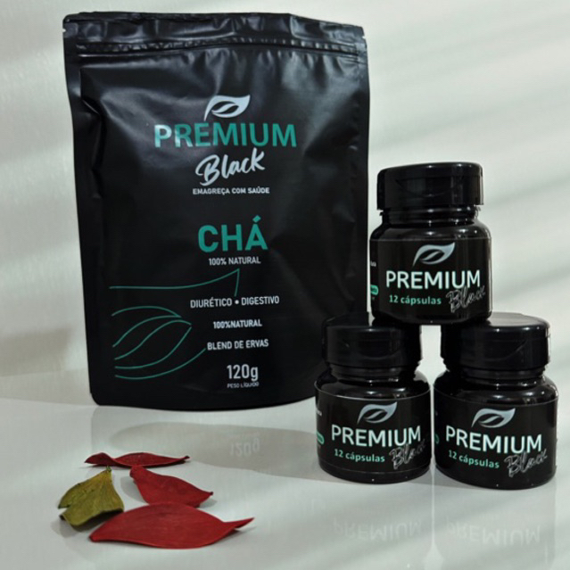 Kit Premium Black + Chá Diurético Digestivo | Shopee Brasil