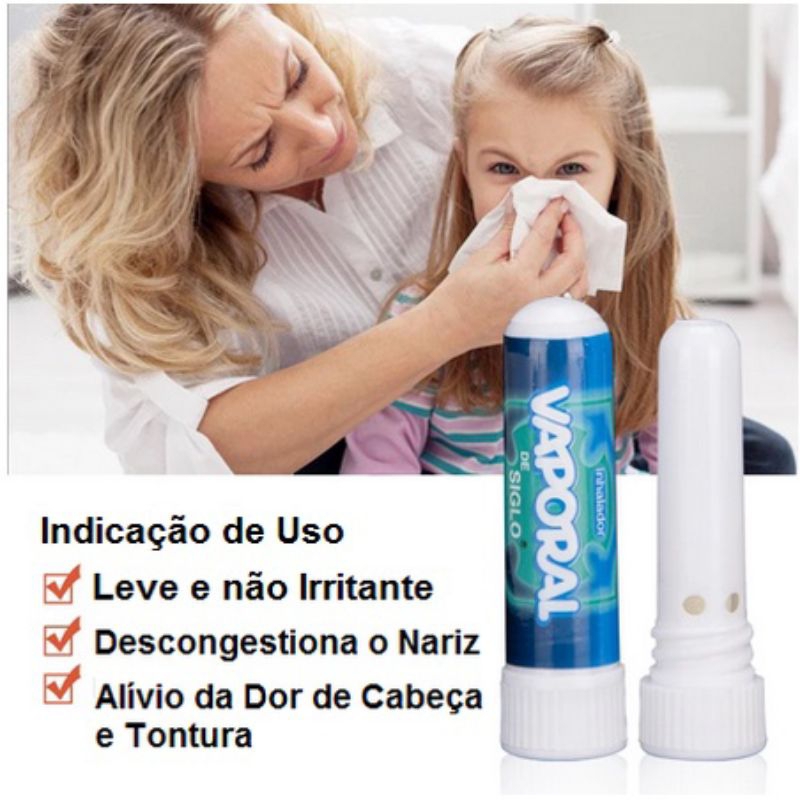 3 Vaporal vick inalador descongestionante nasal combate renite e ...