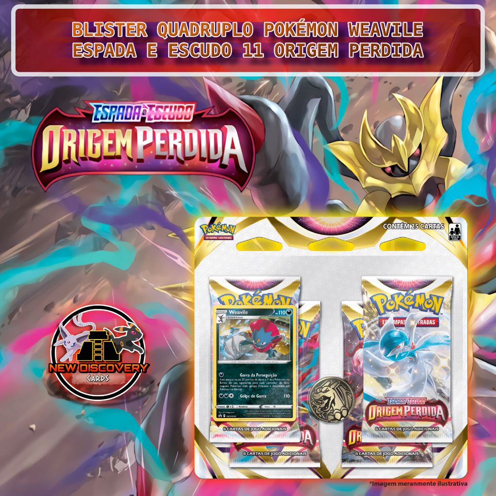 Blister Quadruplo Pokémon Espada E Escudo 11 Origem Perdida Shopee Brasil