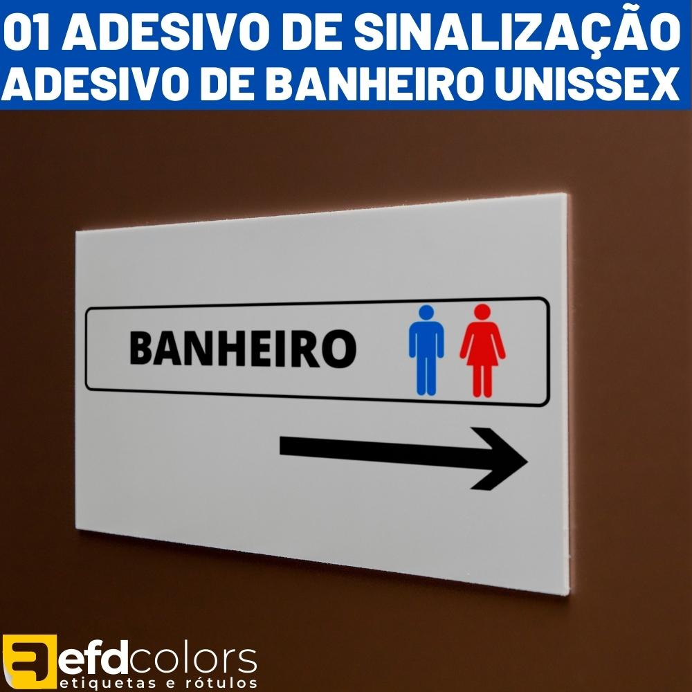 Adesivo em Vinil Resistente de Sinalização para Porta de Banheiro ...