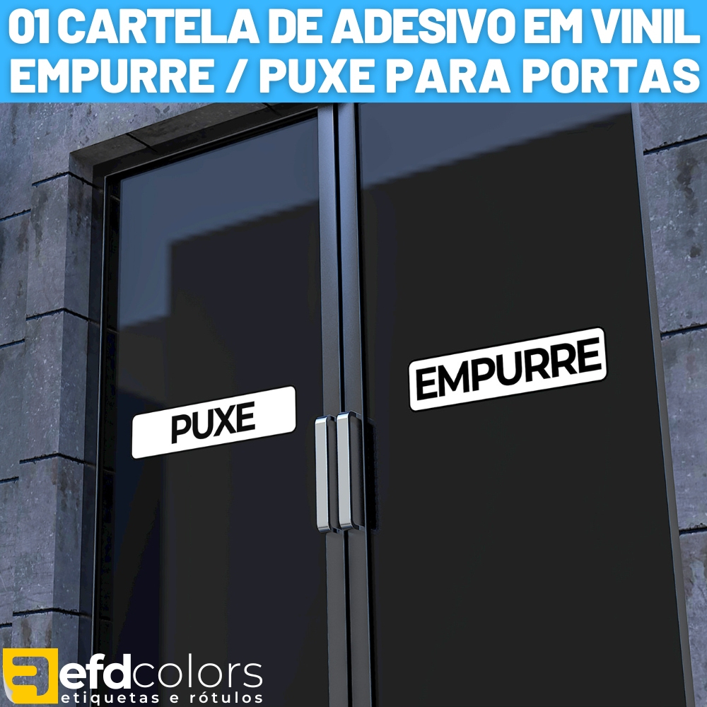 Adesivo Empurre / Puxe para Portas | Shopee Brasil
