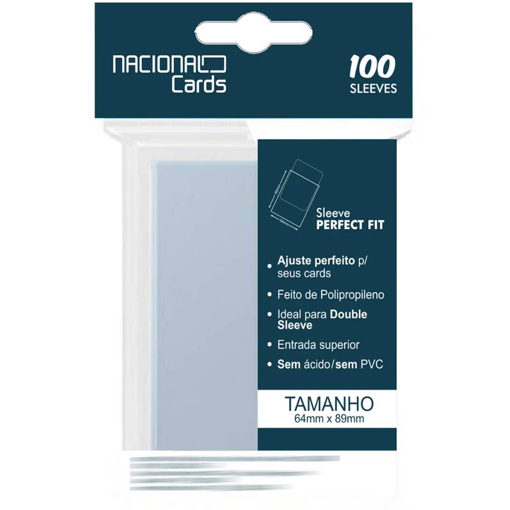 Nacional Cards Sleeves Perfect Fit Transparente 100 Protetores Pokemon ...