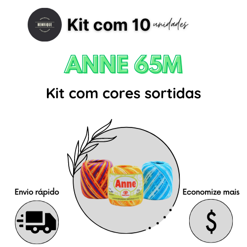 Kit com 10 unidades de Linha Anne 65m | Shopee Brasil