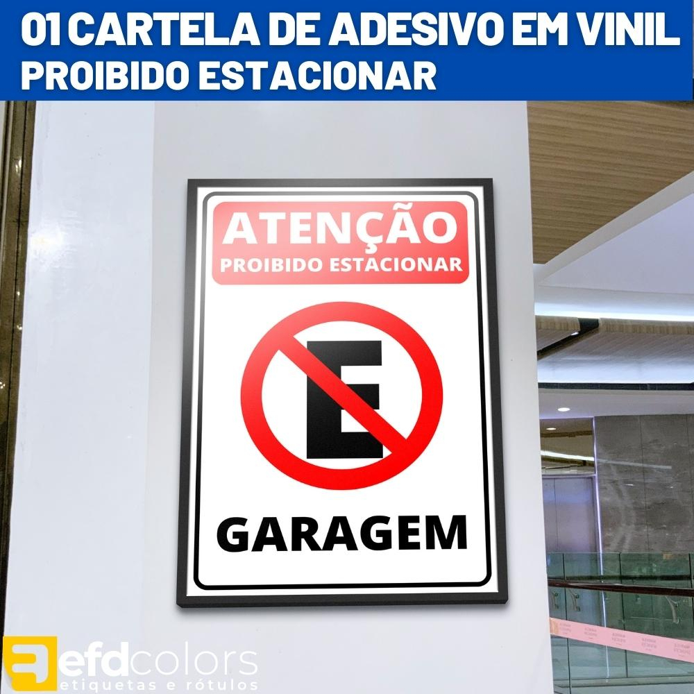 Adesivo de Vinil Resistente Proibido Estacionar | Shopee Brasil