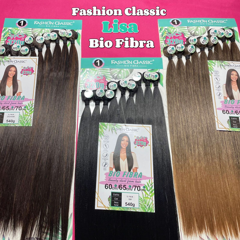 LISA 70cm - FASHION CLASSIC - Cabelo Liso Bio Fibra/Bio Vegetal 320g ...