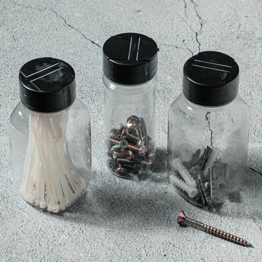 KIT Potes de Tempero de 120 ML ou 200 ML + Etiquetas Lousa + Giz pra ...
