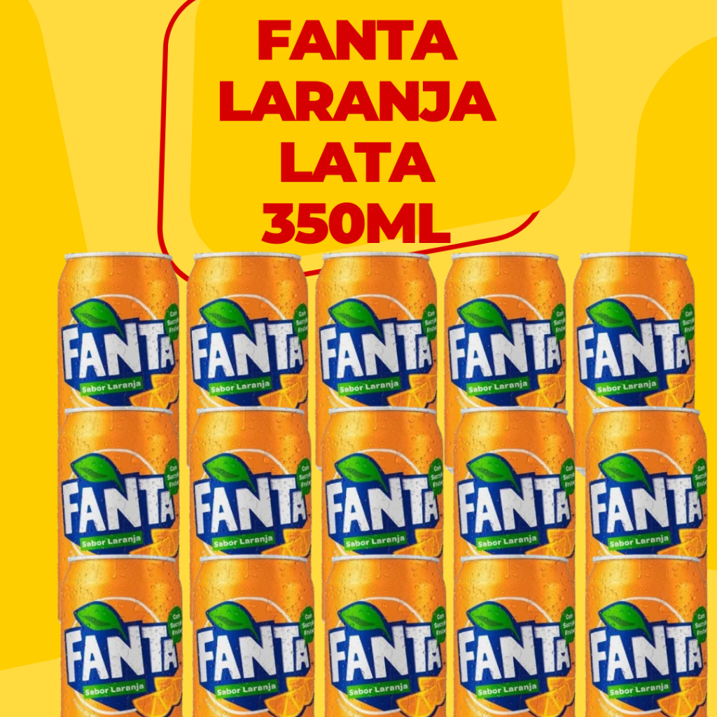 Refrigerante Fanta Laranja Lata-350ML-Fardo-Pack 12Unidades | Shopee Brasil