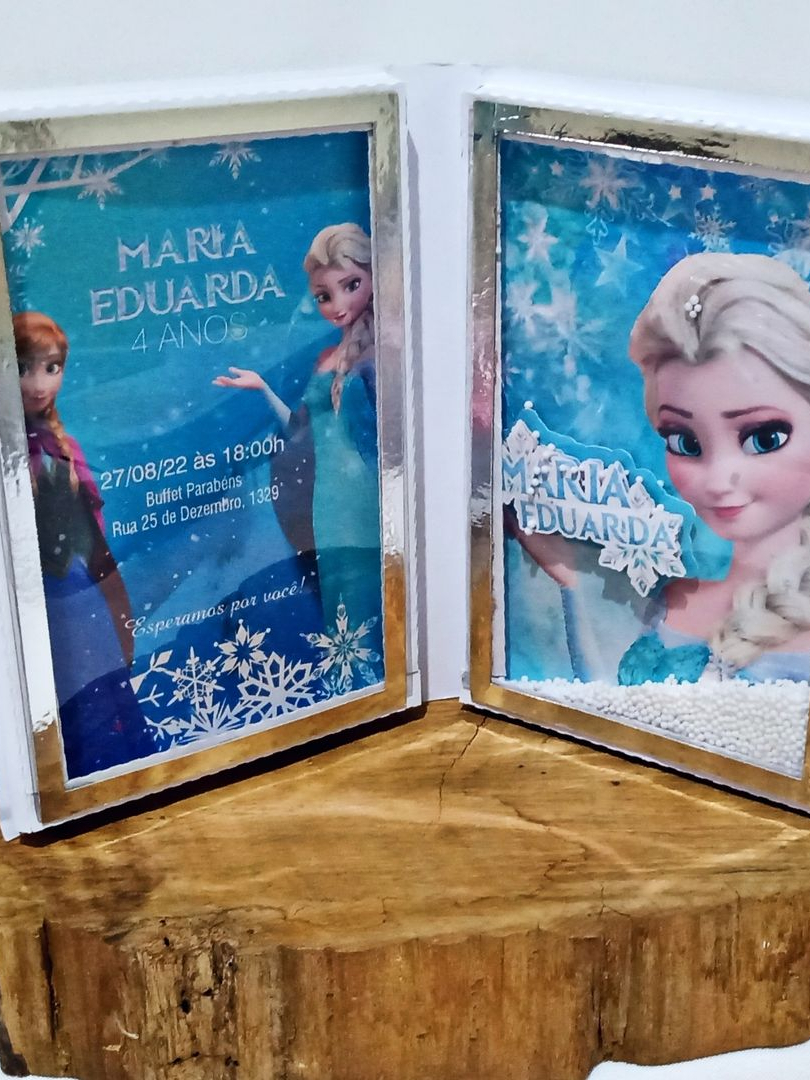 Convite Frozen Caixa livro convite frozen ( 10 convites) | Shopee Brasil