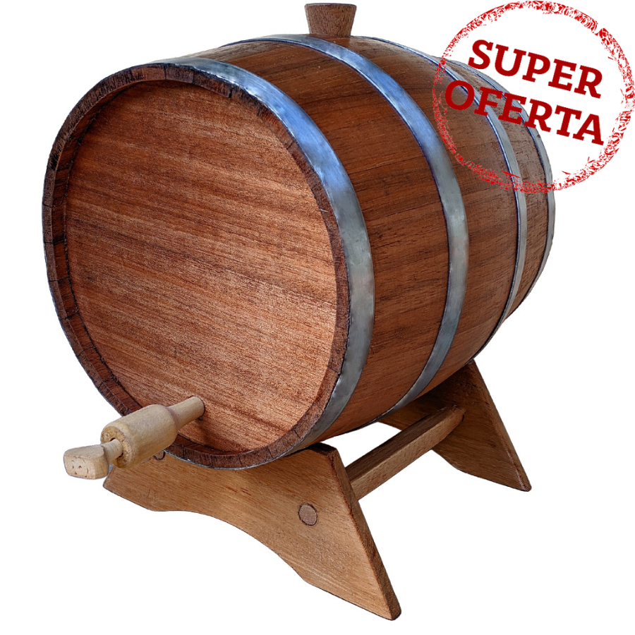 Barril/Tonel/Dorna/Ancorote Carvalho Para Bebidas 5 Litros Cachaca ...