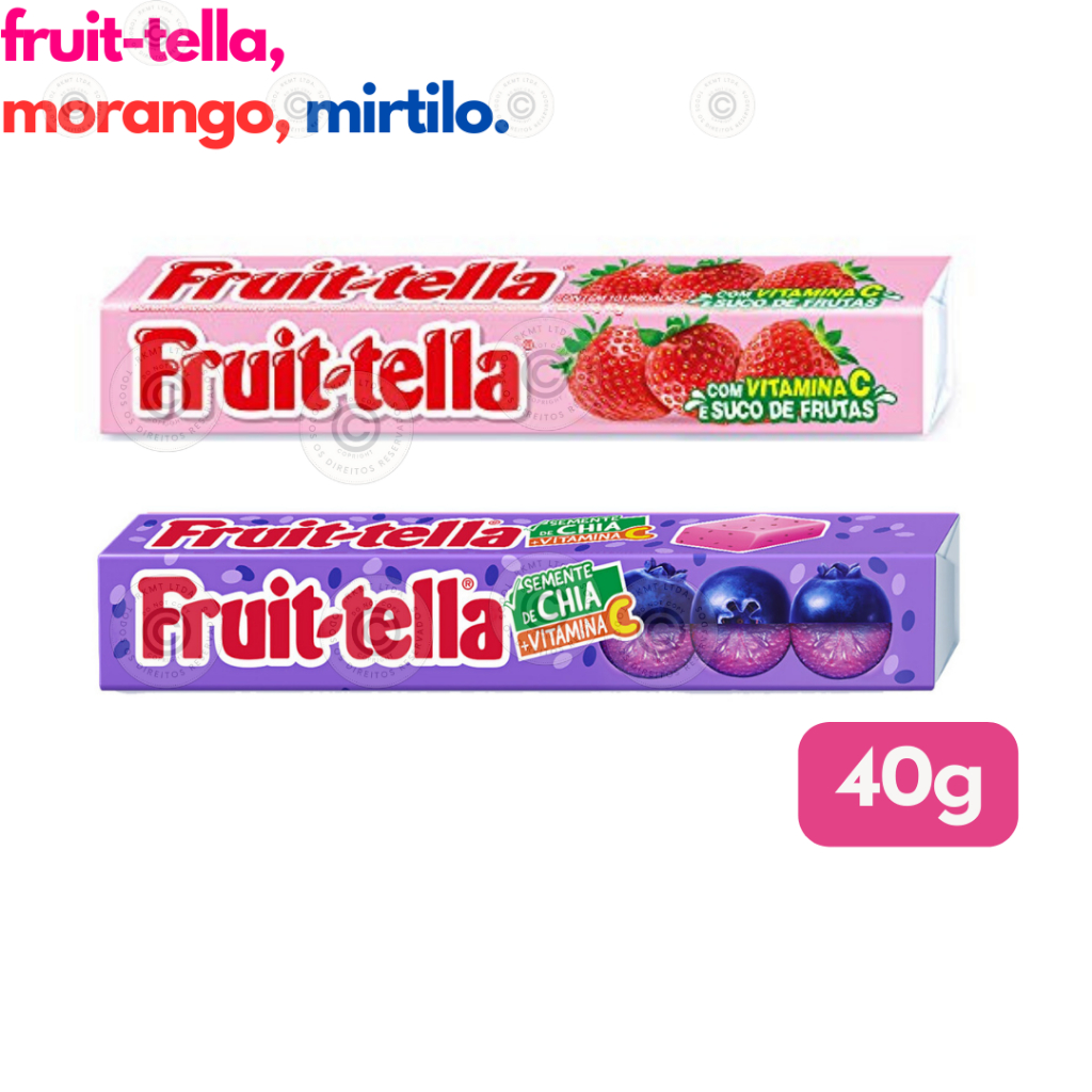 Fruittella Bala 40g Morango Blueberry Mirtilo | Shopee Brasil