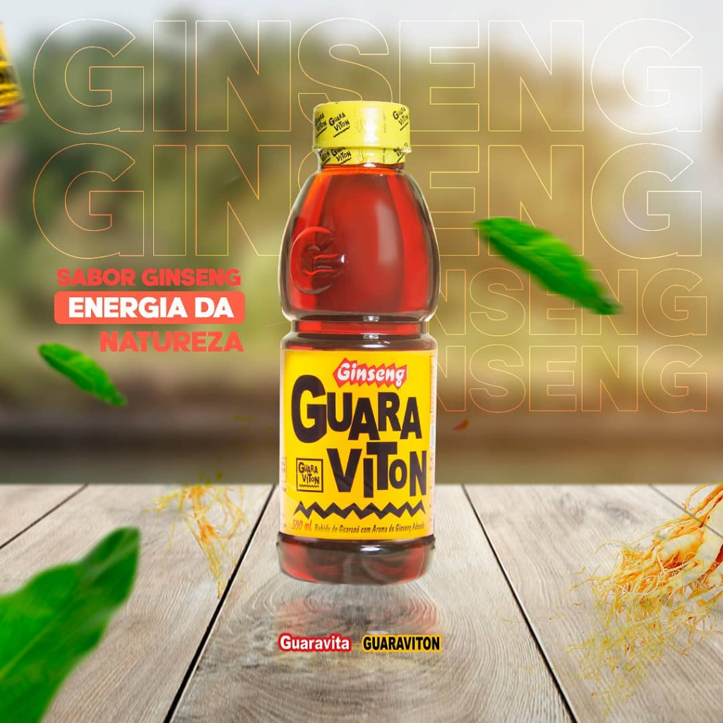 Guaraviton Ginseng 500ml bebida de Guaraná energia sabor do Rio de ...