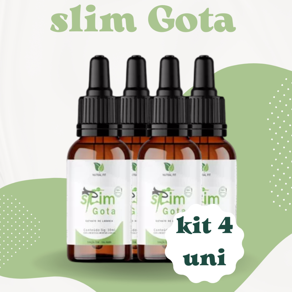 4 FRASCOS SLIM GOTA ORIGINAL 30ML | Shopee Brasil