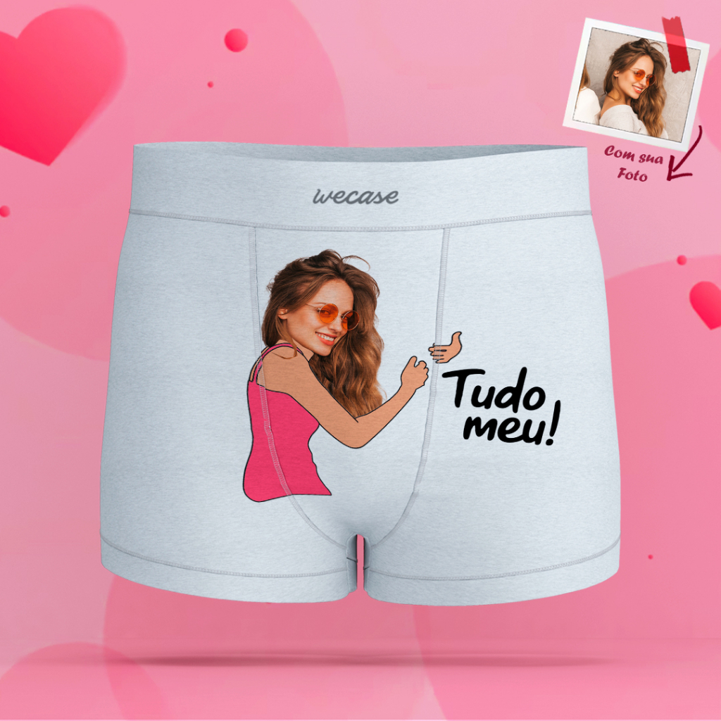 Cueca Personalizada com Foto Namorada Ciumenta | WECASE | Shopee Brasil
