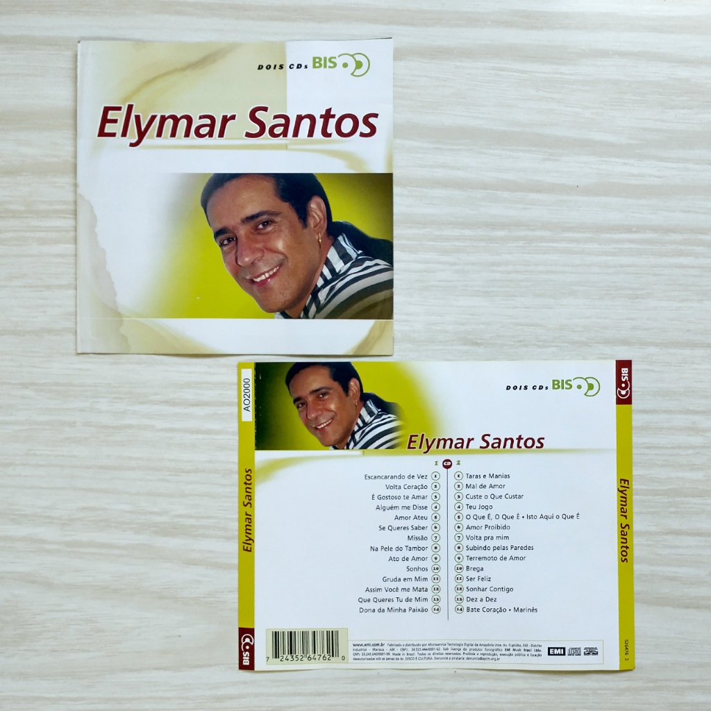 ENCARTE DO CD Elimar Santos - Coleção Bis | Shopee Brasil