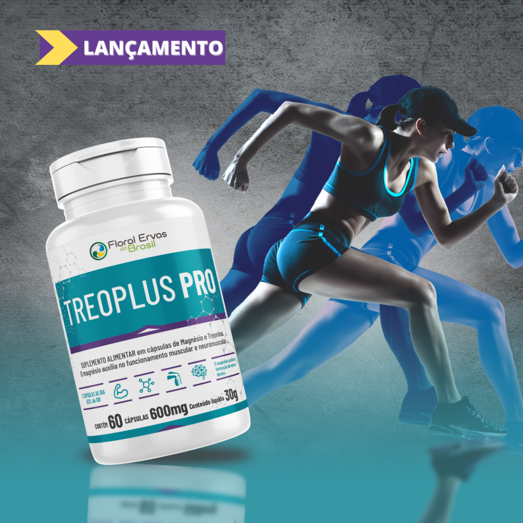 TREOPLUS PRO 60 Cápsulas 500mg Treonina com 5 tipos de Magnésio ...