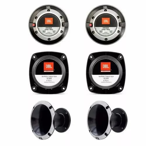 Kit 2 Driver JBL D450 Trio 300W Rms 8 Ohms + 2 Super Tweeter JBL ST200 ...