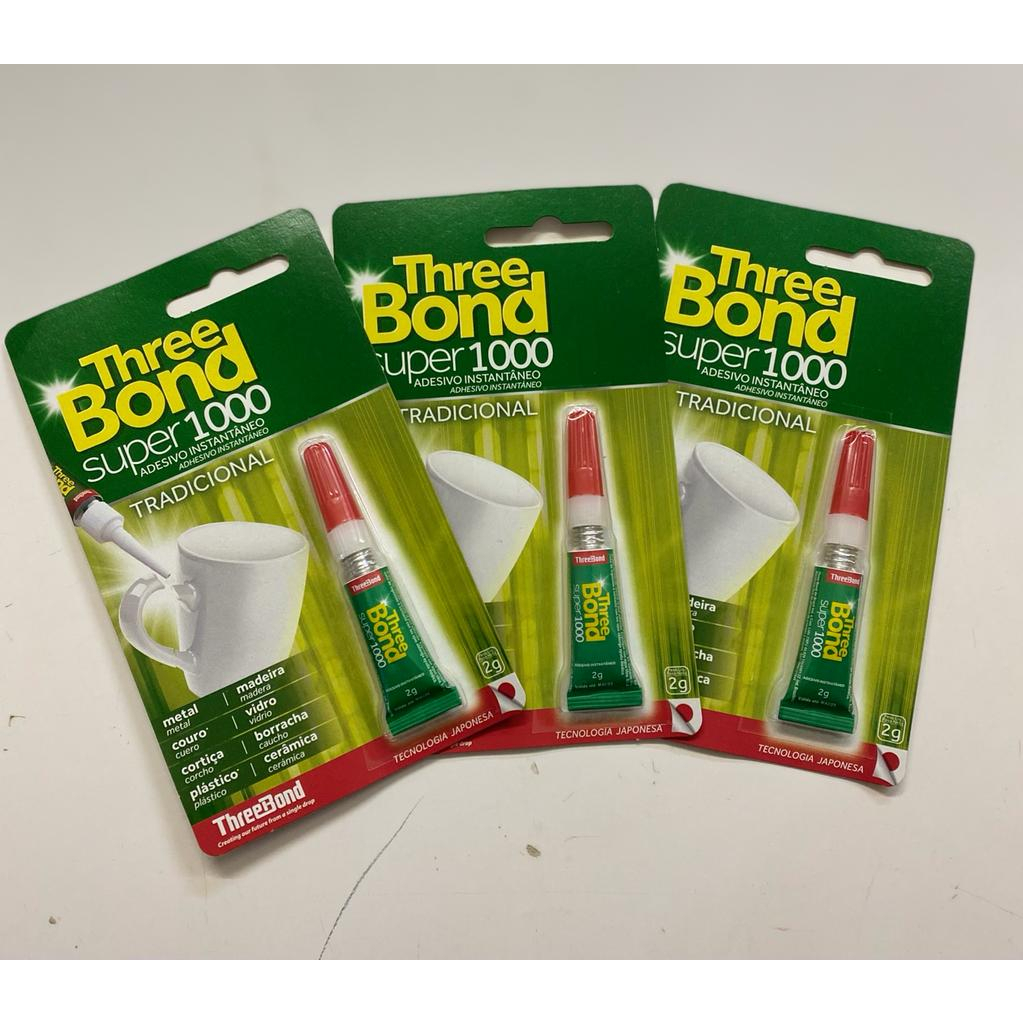 Cola instantânea SUPER MIL 02g Three Bond Com 6 Unid. | Shopee Brasil