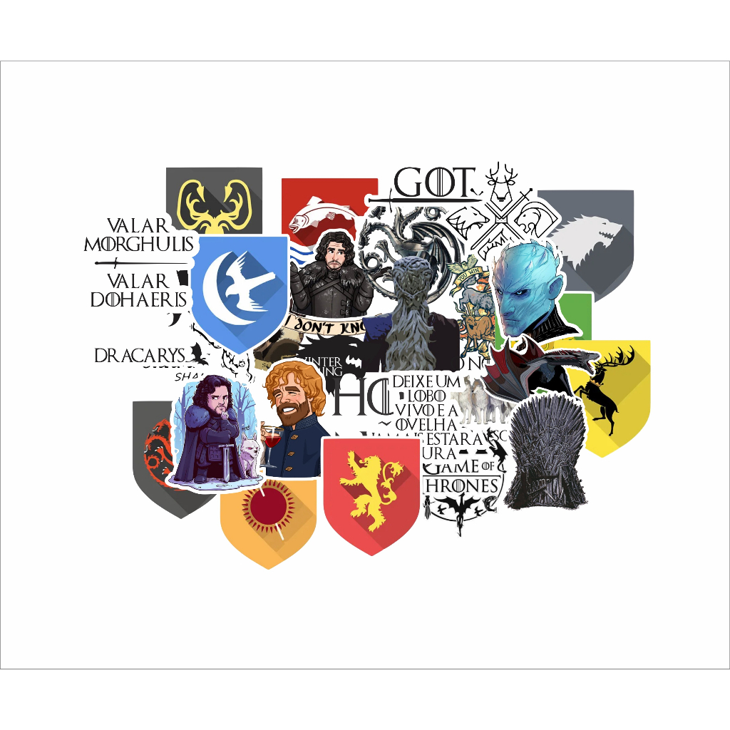30 Adesivos Got Daenerys Dragon Game Of Throne Stickers | Shopee Brasil