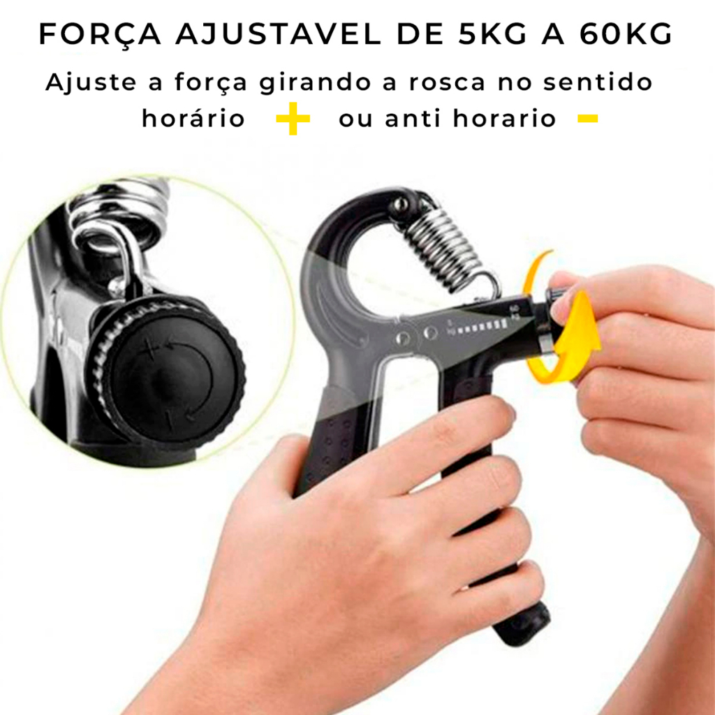 Hand Grip Flexor Alicate Com Mola Ajustável Treino Reabilitação ...