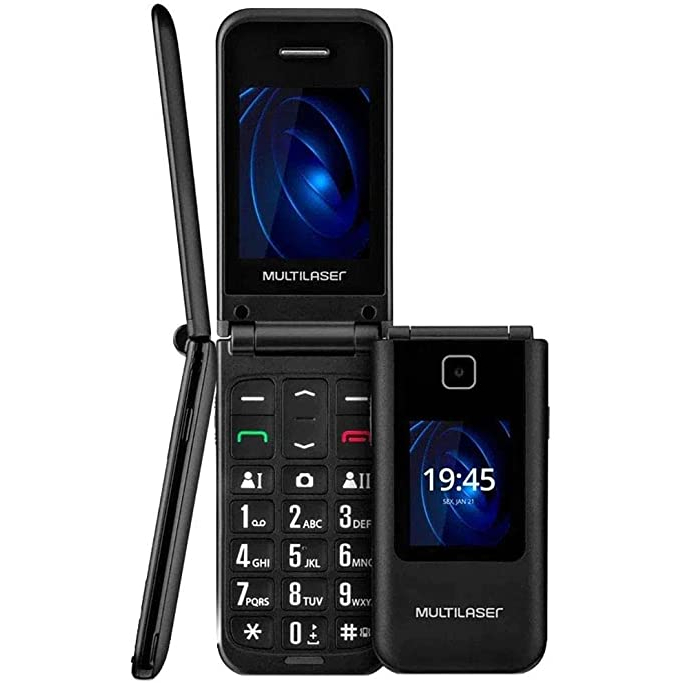 Celular De Idoso Multilaser Flip Vita Duo Sim 32 Mb Preto | Shopee Brasil