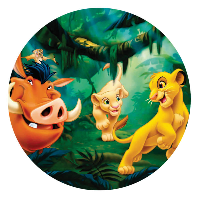 Painel O Rei Leão Redondo 1,30 x 1,30 Em Tecido Sublimado C/Elástico | Shopee Brasil