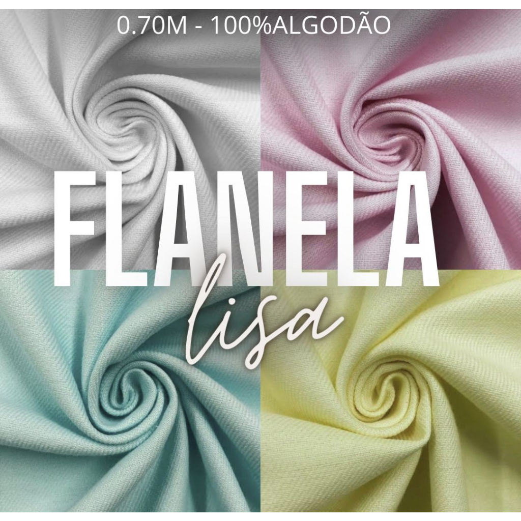 FLANELA LISA 100% ALGODÃO | Shopee Brasil