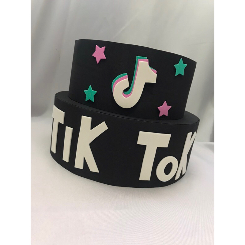 Bolo fake tik tok - material papelão e EVA | Shopee Brasil