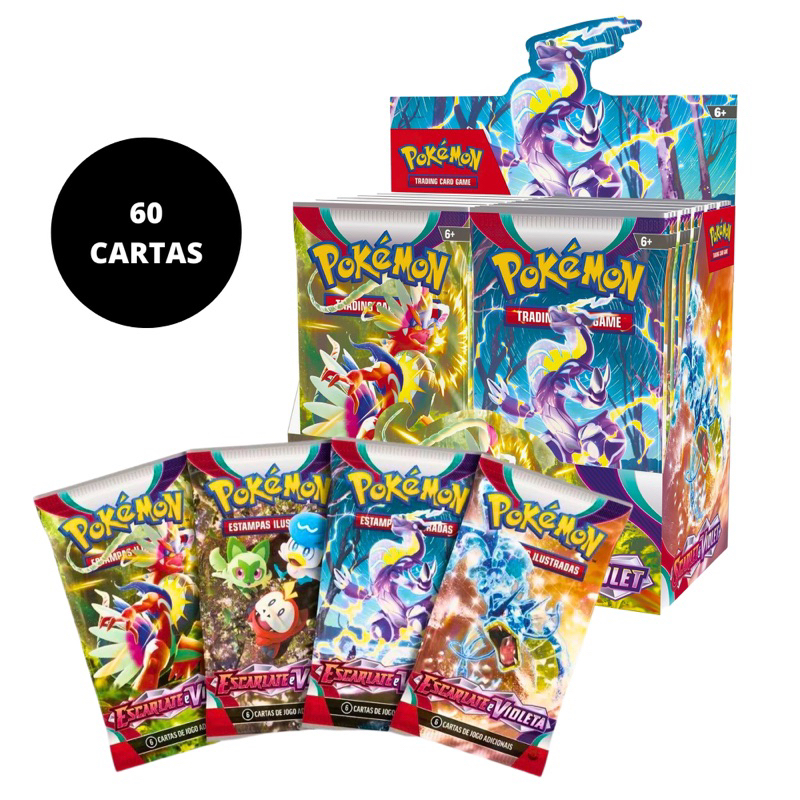 Jogo de Cartas Booster Pokemon Original Lacrado Copag Novo | Shopee Brasil