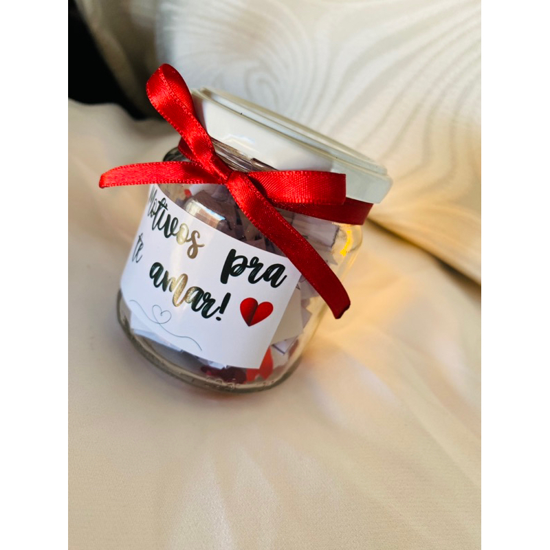 potinho 100 motivos pra te amar | Shopee Brasil