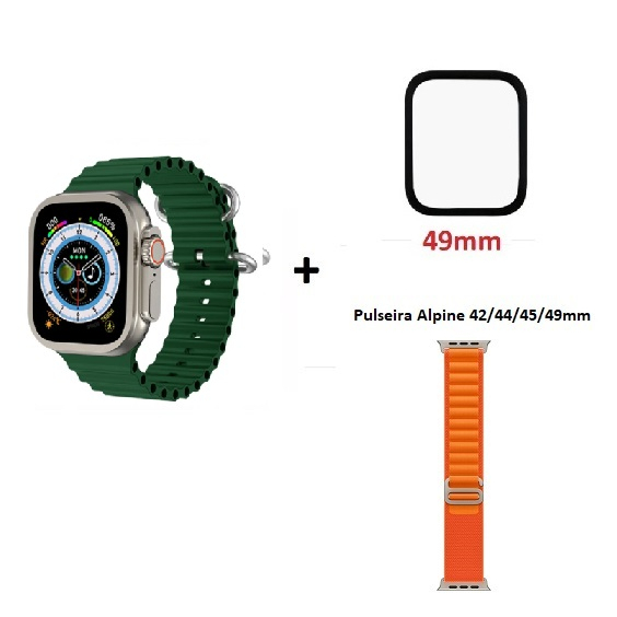 Smartwatch HW8 Ultra Max Watch 8 Ultra Série 8 IWO Lançamento 2023 ...