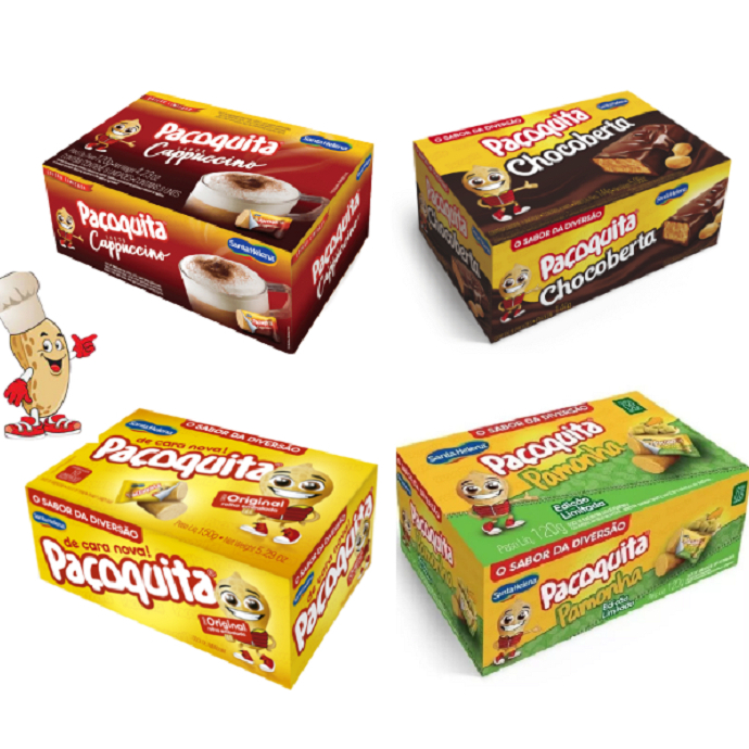 Pacoquita Pacoca Rolha Sabores Original Pamonha Cappuccino Chocoberta ...